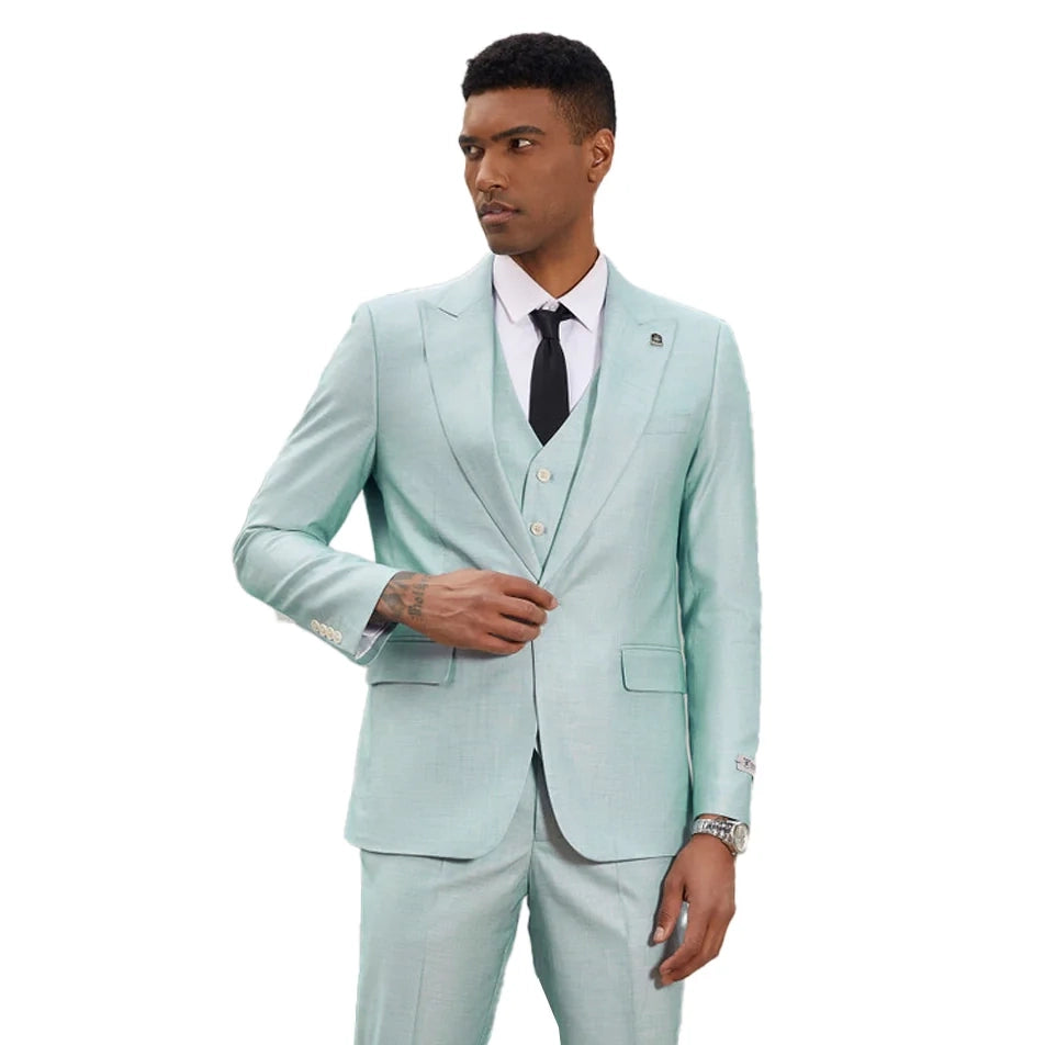 Stacy Adams Modern Fit Vested Suit SM140H – Suit & Tux Warehouse